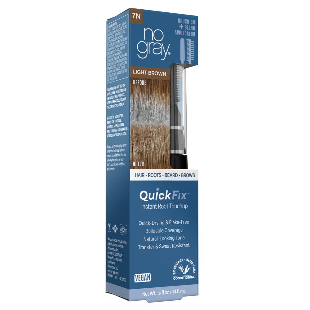 No Gray Quick Fix Light Brown Instant Root TouchUp | No Gray Hair Care