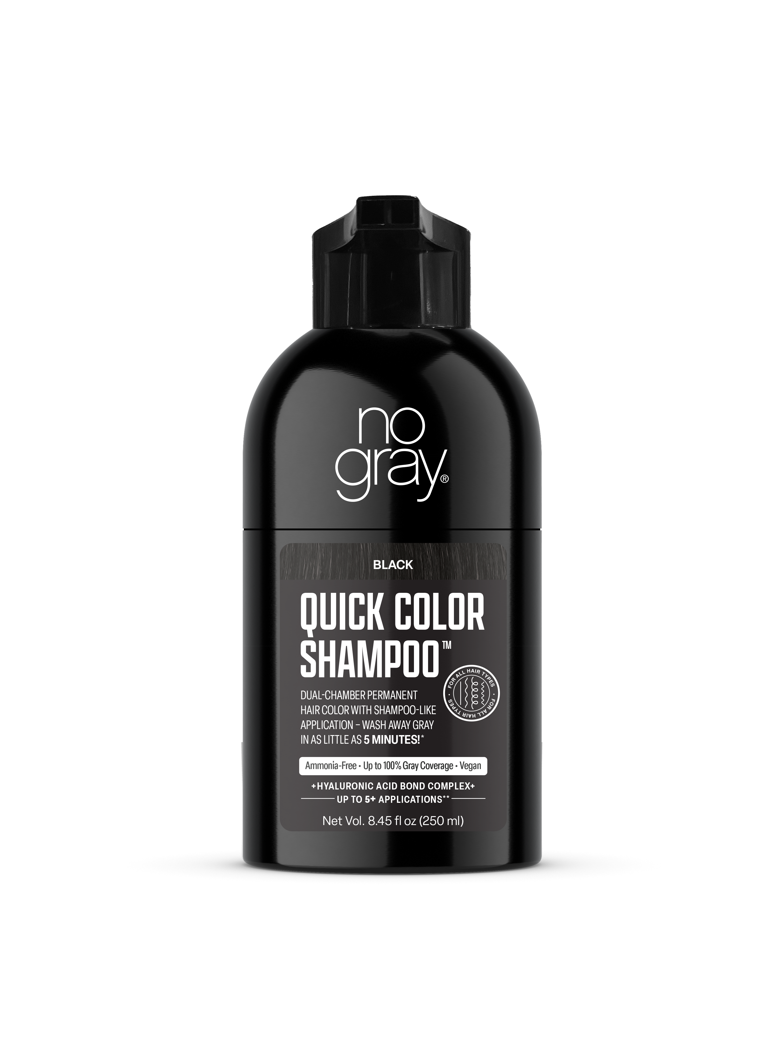 No Gray Quick Color Black Shampoo | No Gray Hair Care